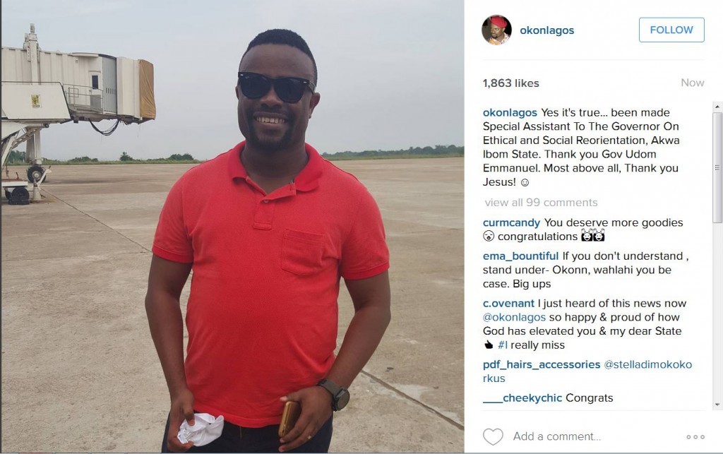 Popular comedian, actor, Okon Lagos, bags political appointment ...