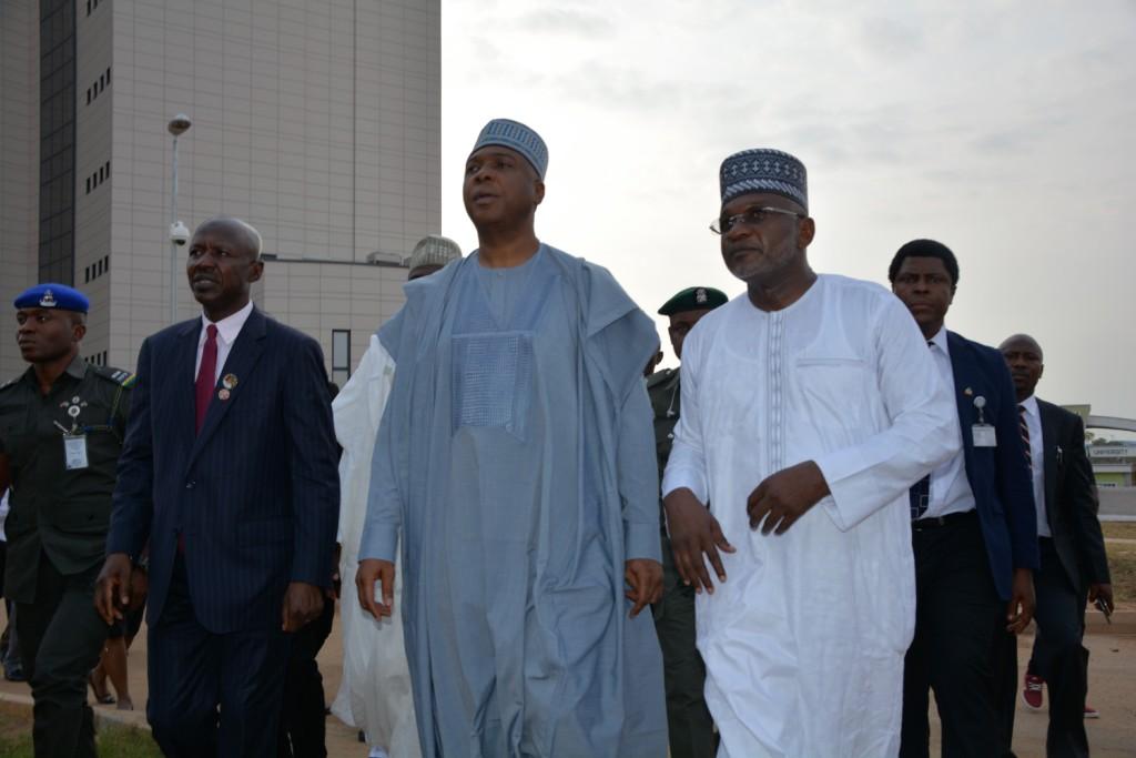 Saraki visits new EFCC headquarters, pledges support