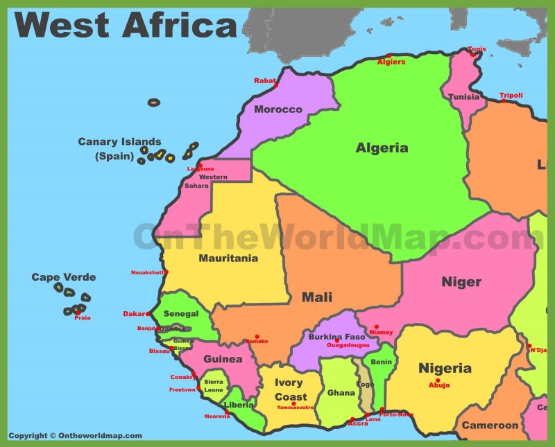 Map of West Africa [Photo Credit: World Map]