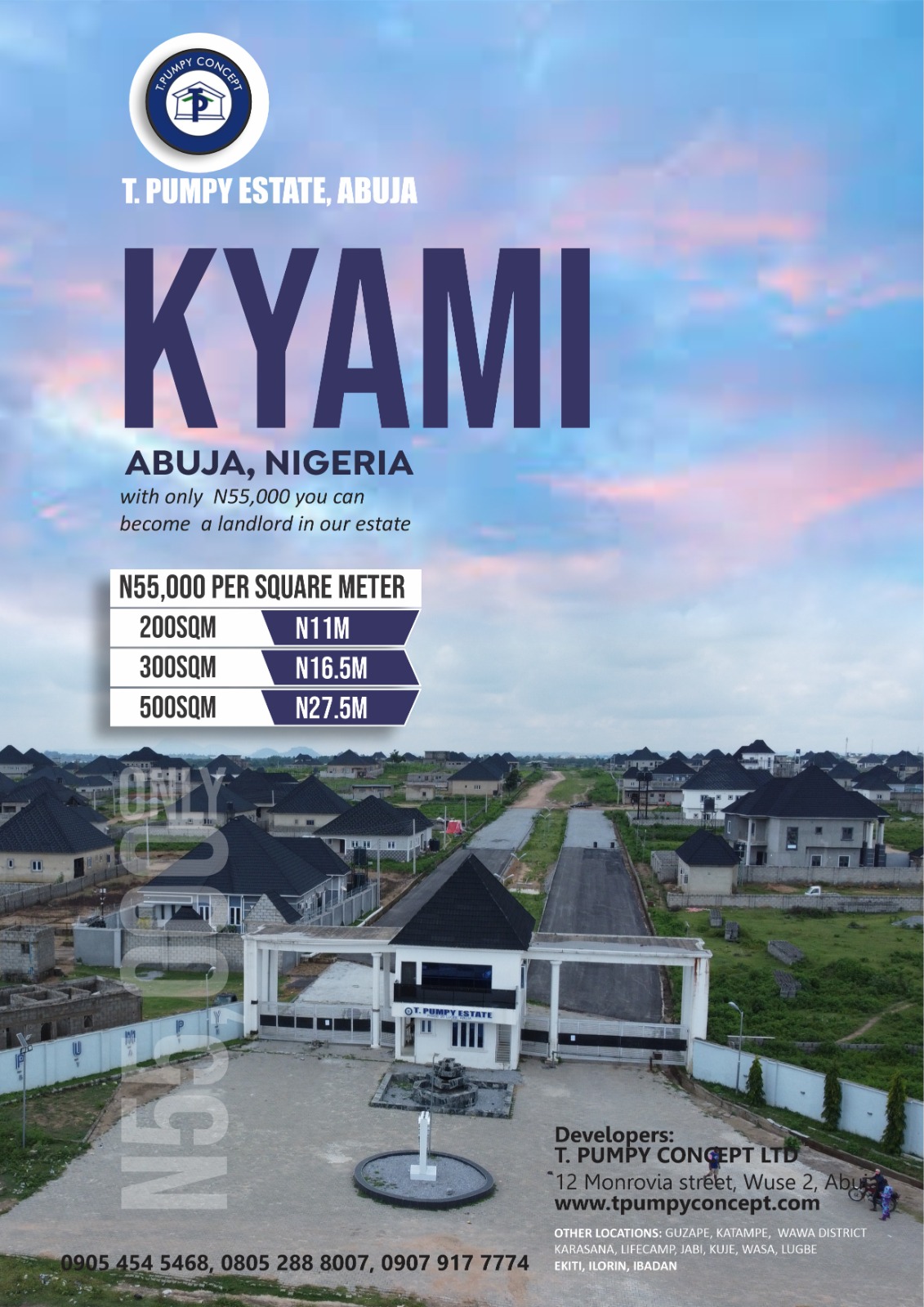 KWAM 1 announces 1 October land sales roll out at T Pumpy’s new estate ...